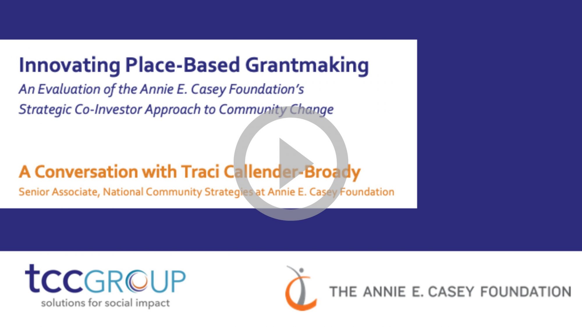 Nesting to Achieve Impact: Lessons for Family Funders from the Annie E ...